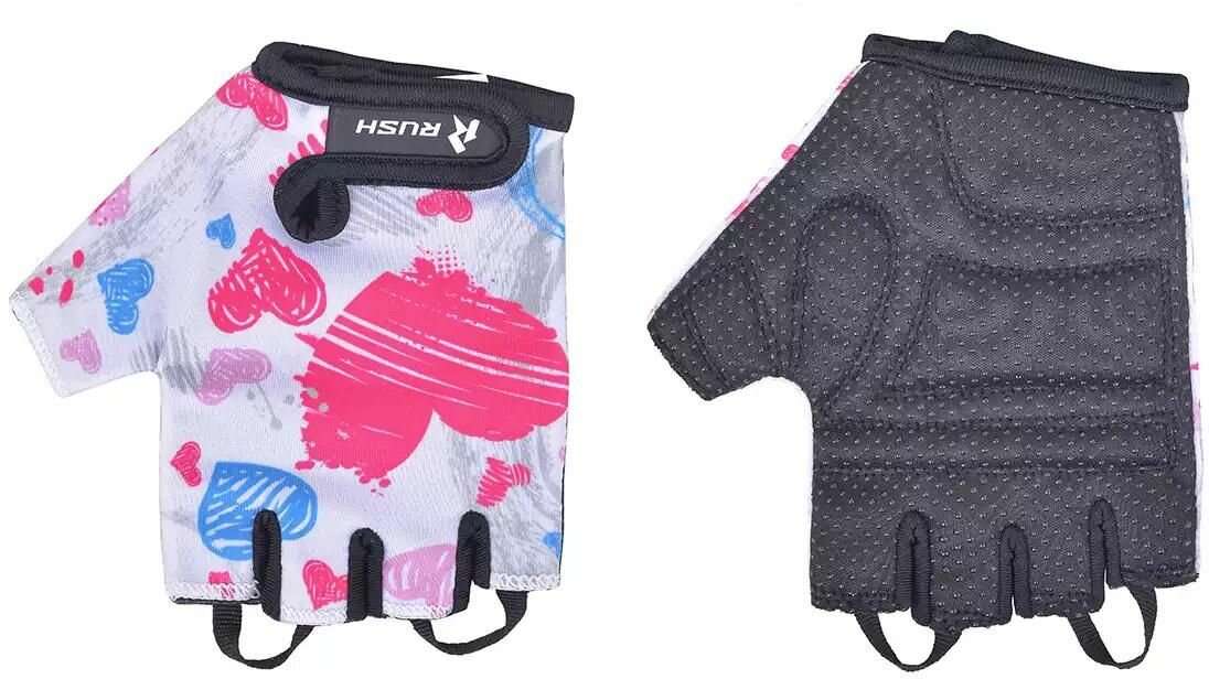 Велоперчатки RUSH HOUR Kids, детские, размер XS, розовые, универсальные
