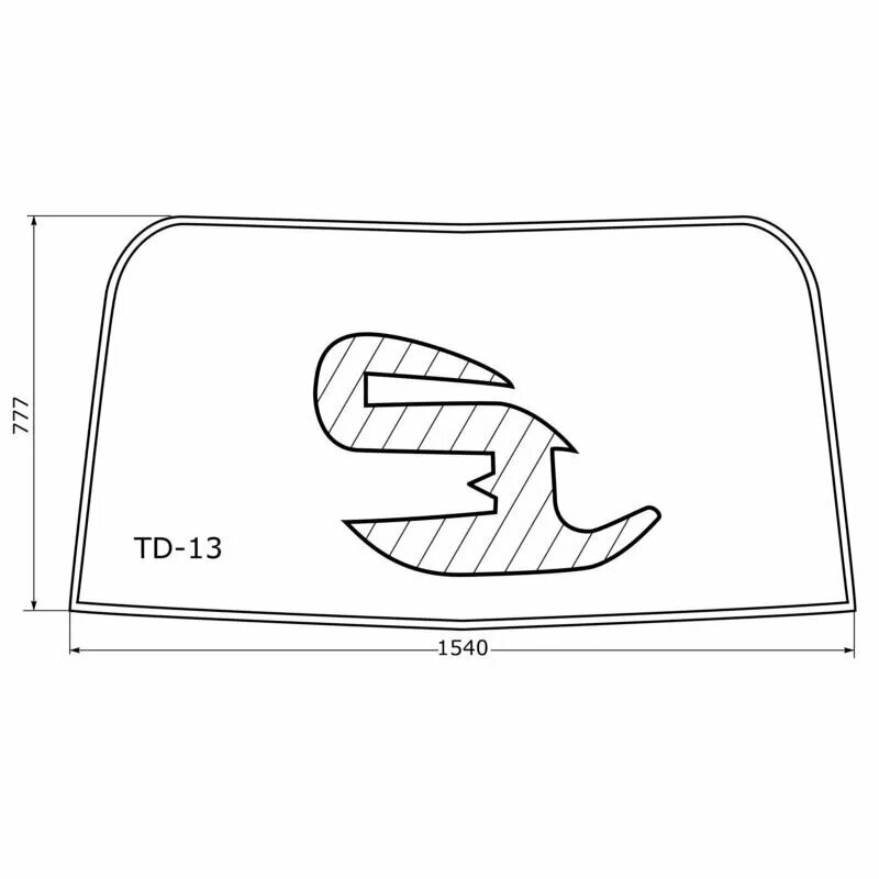 Молдинг лобового стекла Уплотнительная резинка SAT TD-13 Toyota Land Cruiser J80 89-97 / Lexus LX 95-97