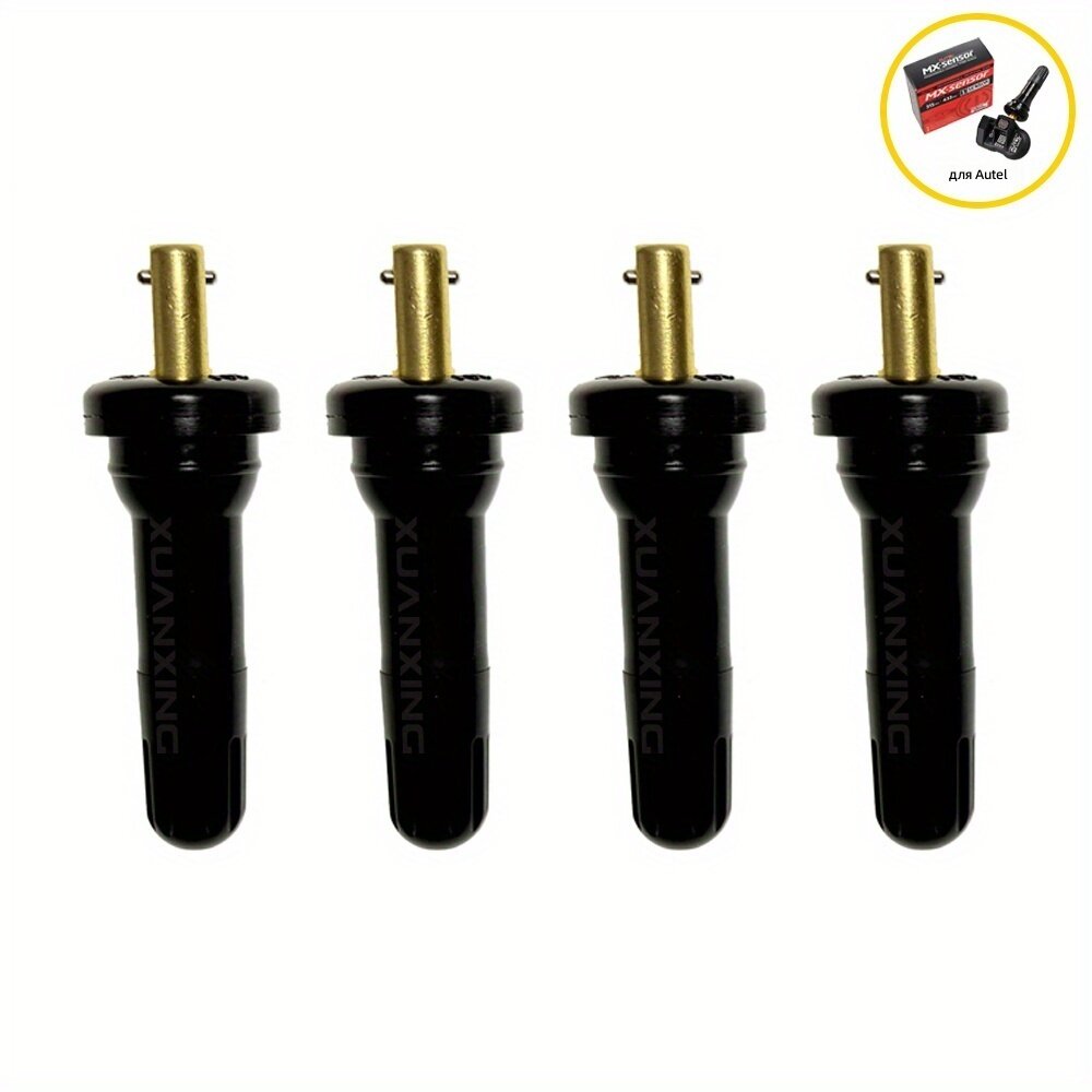 Клапаны для TPMS, 4 шт, резина/алюминиевый сплав, черные, модель TPMS-31