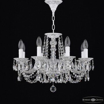 Люстра с хрустальными подвесками AL16302/8/195 WMN Bohemia Ivele Crystal (Богемия Ивеле Кристалл)