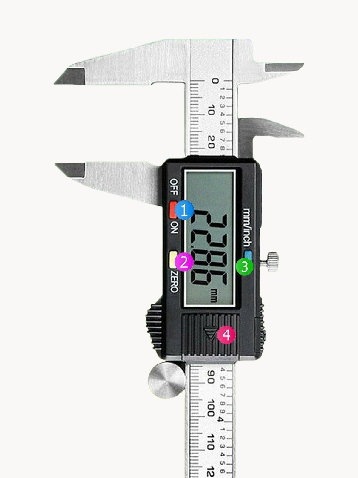 Штангенциркуль RINA TECHNICS, нержавеющая сталь, 150мм, с ЖК-дисплеем, в пенале