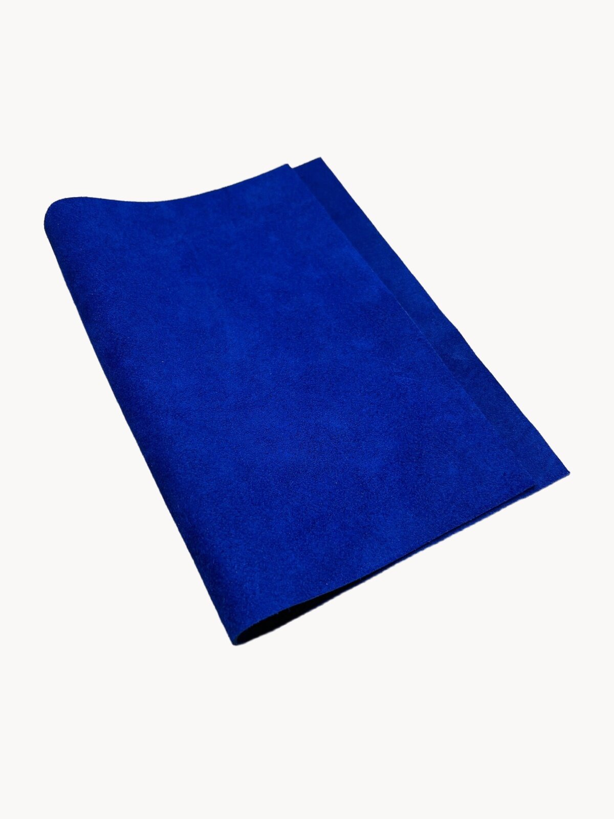 Натуральная кожа, Замша синий-электрик, спилок велюр, Кожа для рукоделия, А4