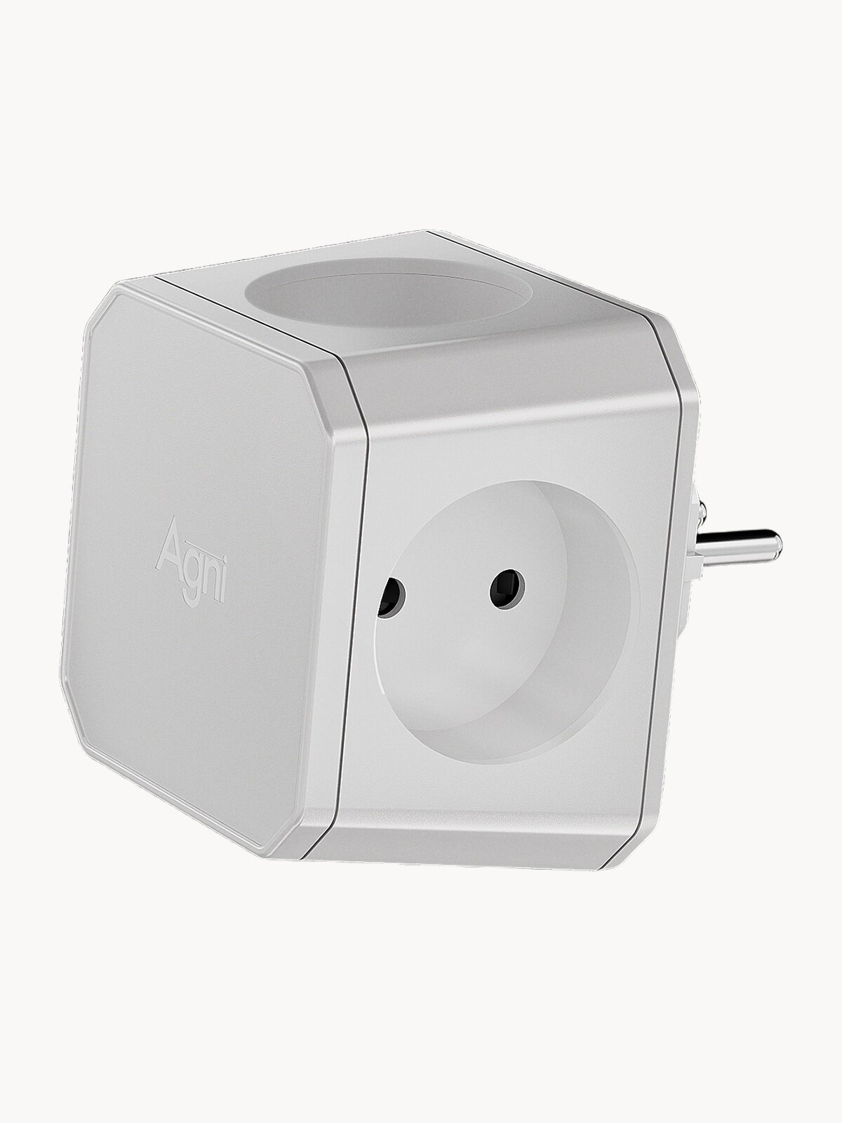 Тройник для розетки, AGNI, 4 розеток, разветвитель электрический, защитные шторки