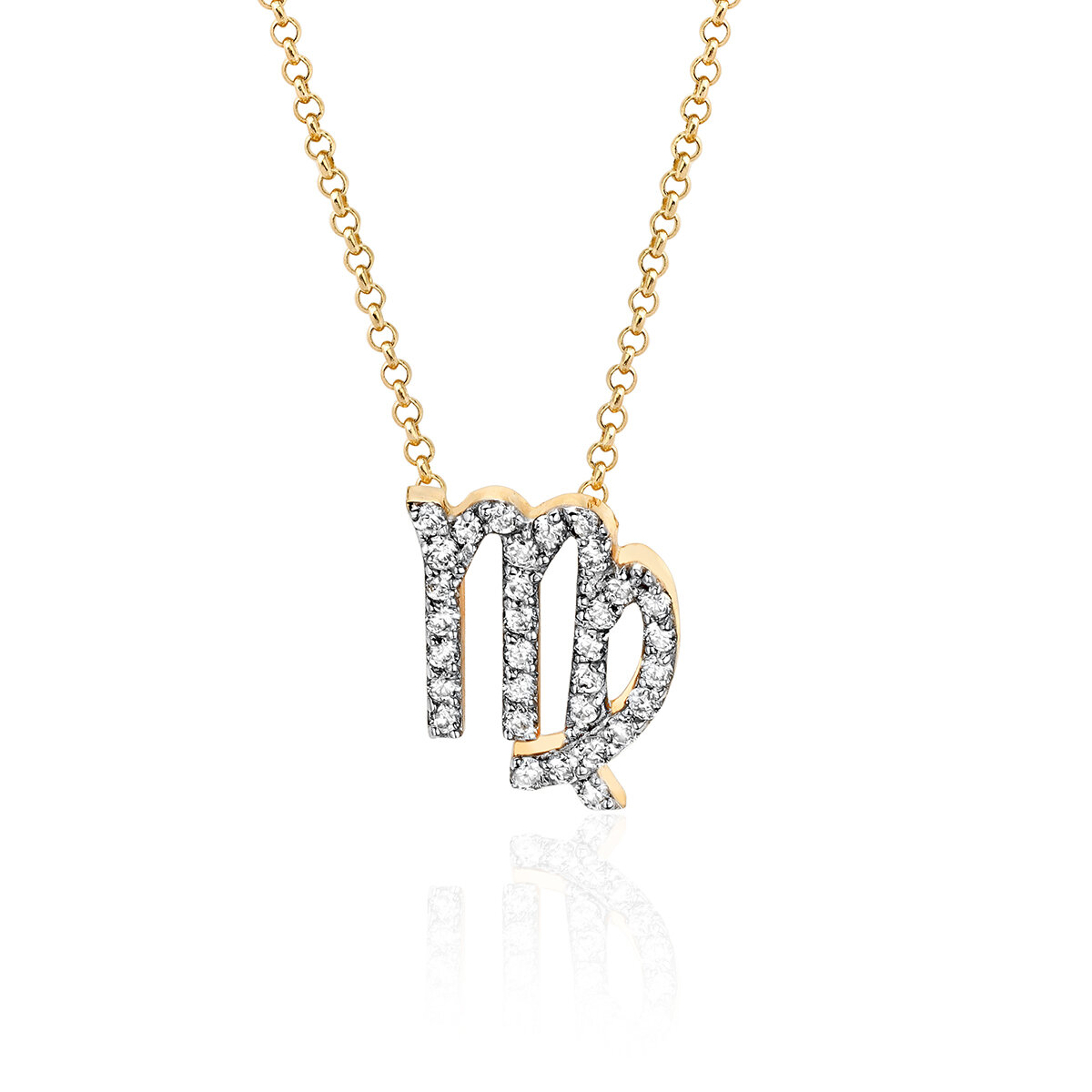 Колье, желтое золото, 585 проба, бриллиант