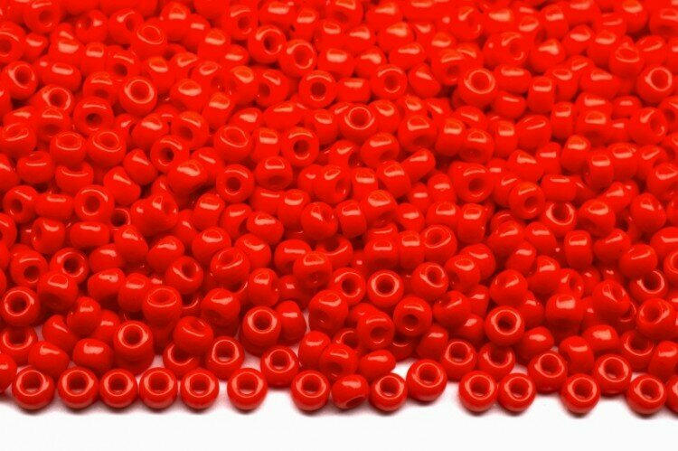 Бисер японский MIYUKI круглый 11/0 #0407 светлый красный, непрозрачный, 10 грамм