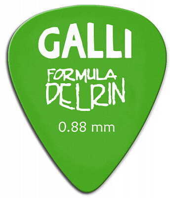 Медиатор, delrin 351, 0.88, цвет зеленый GALLI STRINGS D51G