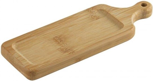 Блюдо сервировочное Катунь прямоугольной формы, бамбук бежевый 20.5x7см / столовая посуда