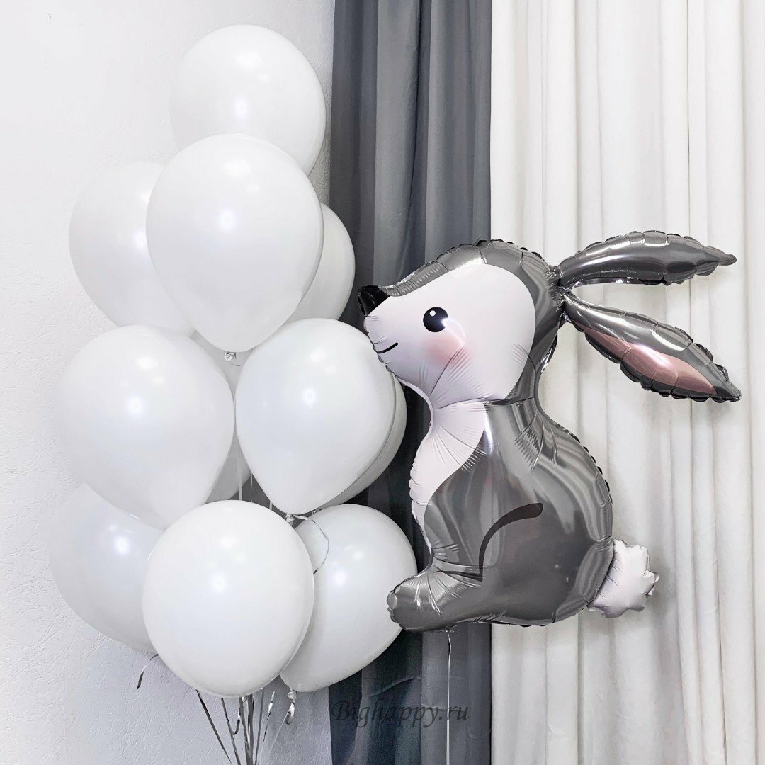 Композиция из шаров "Зайка и облако"