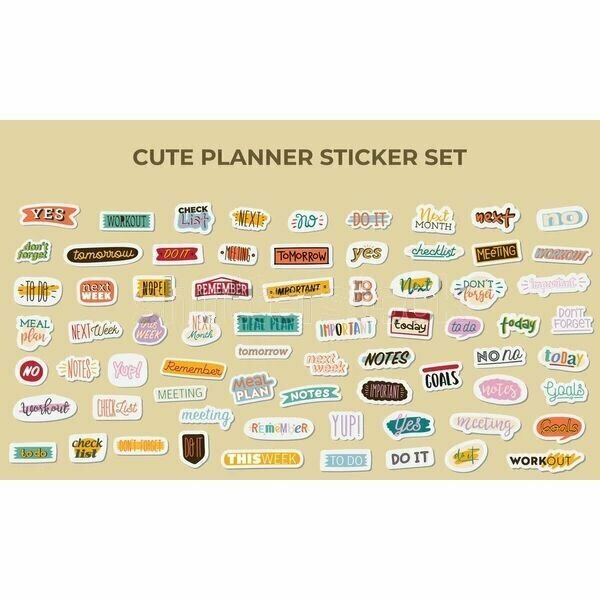 Наклейки стикеры надписей