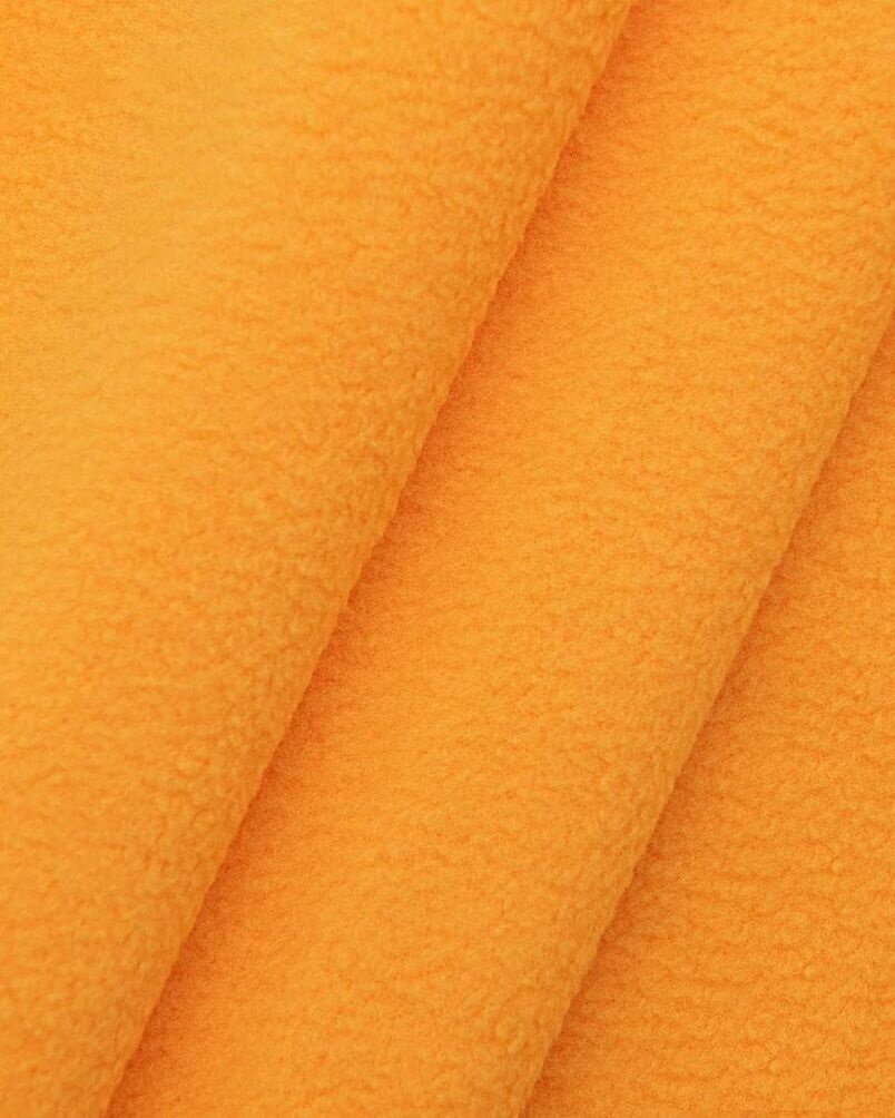 Ткань флис 180 гр, цвет оранжевый. Готовый отрез 1*1,5м
