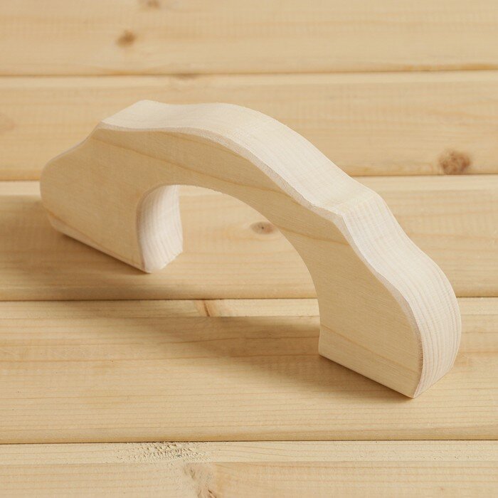 Дверная ручка для бани и сауны, 25×9×2.6, липа, «Добропаровъ»