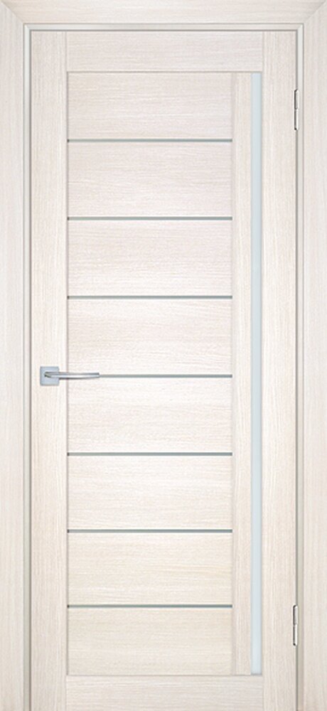 Дверь Мариам техно 741 nanotex сандал бежевый стекло белый сатинат 200*60