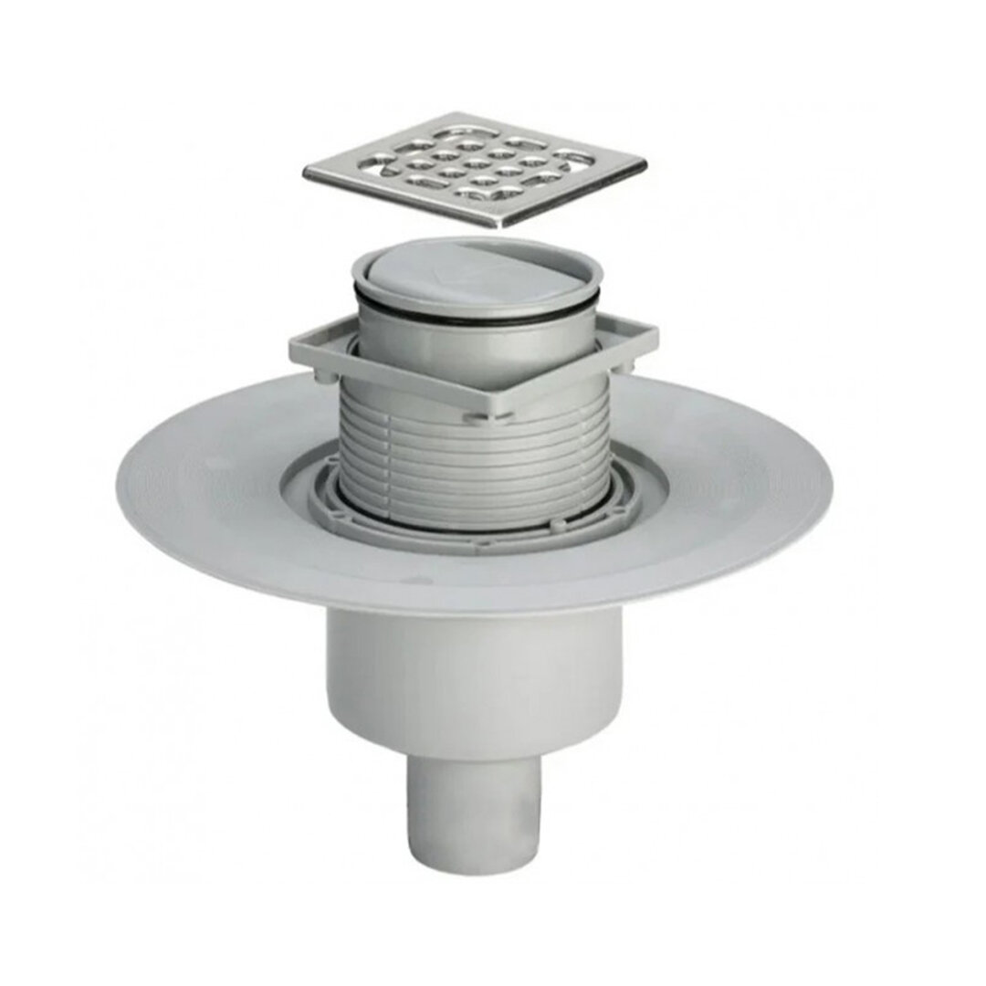 Трап для душа 50 вертикальный с сухим затвором 10*10 BAD661001