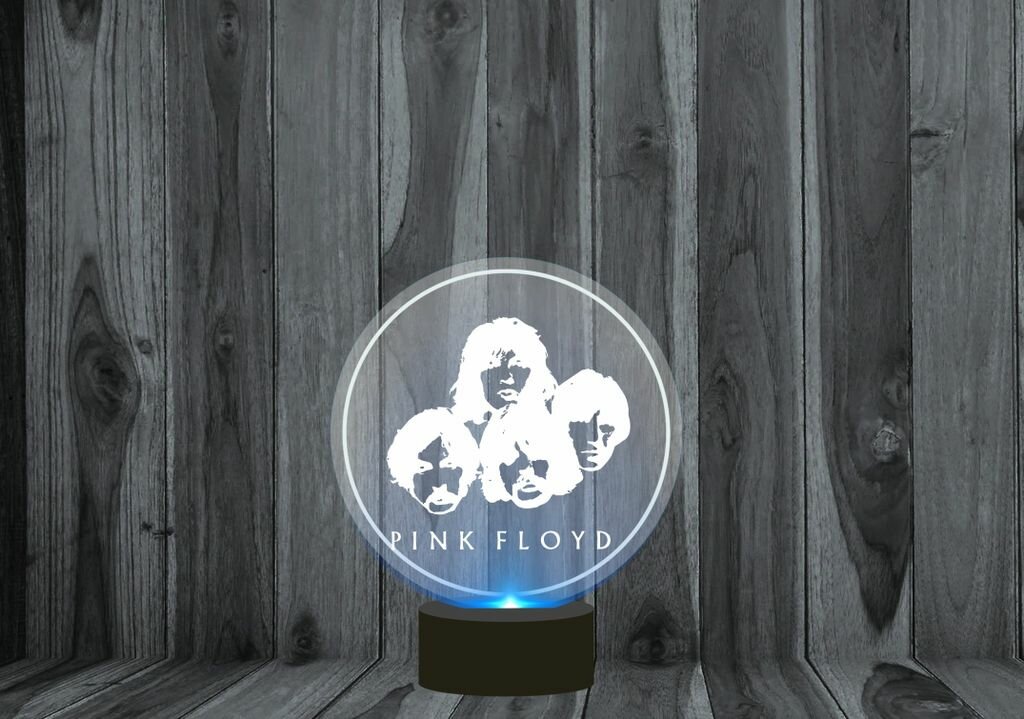 3D светильник, ночник Pink Floyd, Пинк Флойд №1