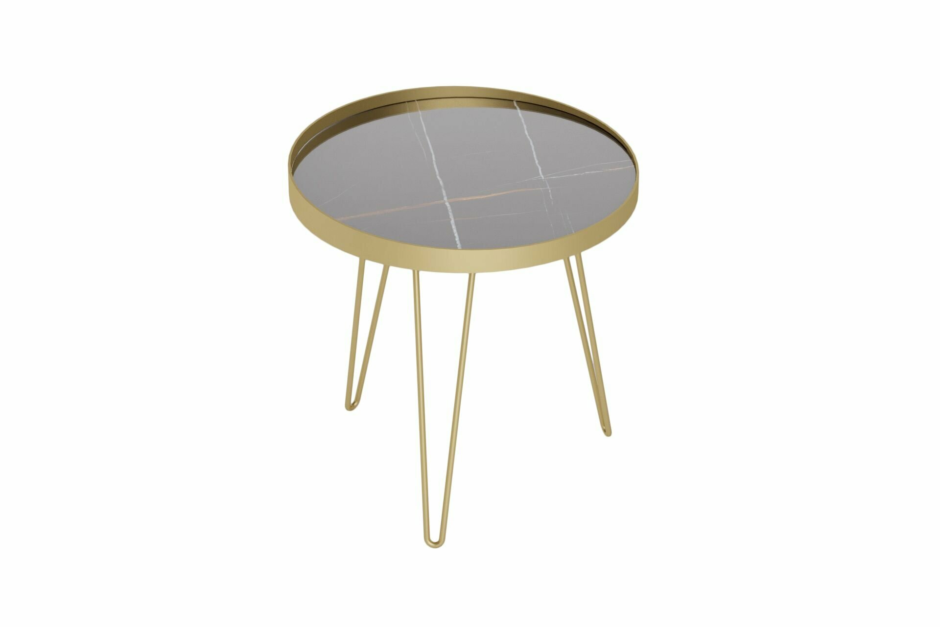 Журнальный стол Askona (Аскона) Вентура, сахара нуар/золотой