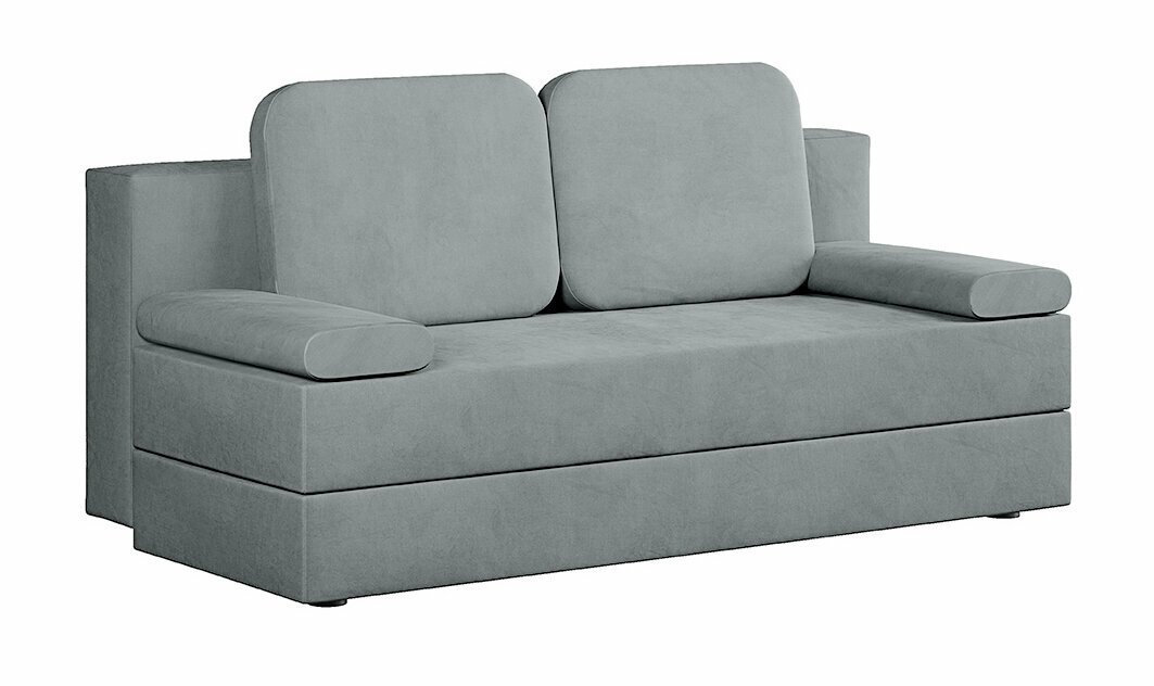 Диван раскладной еврокнижка Аура 3 в цвете серый (велутто 52)