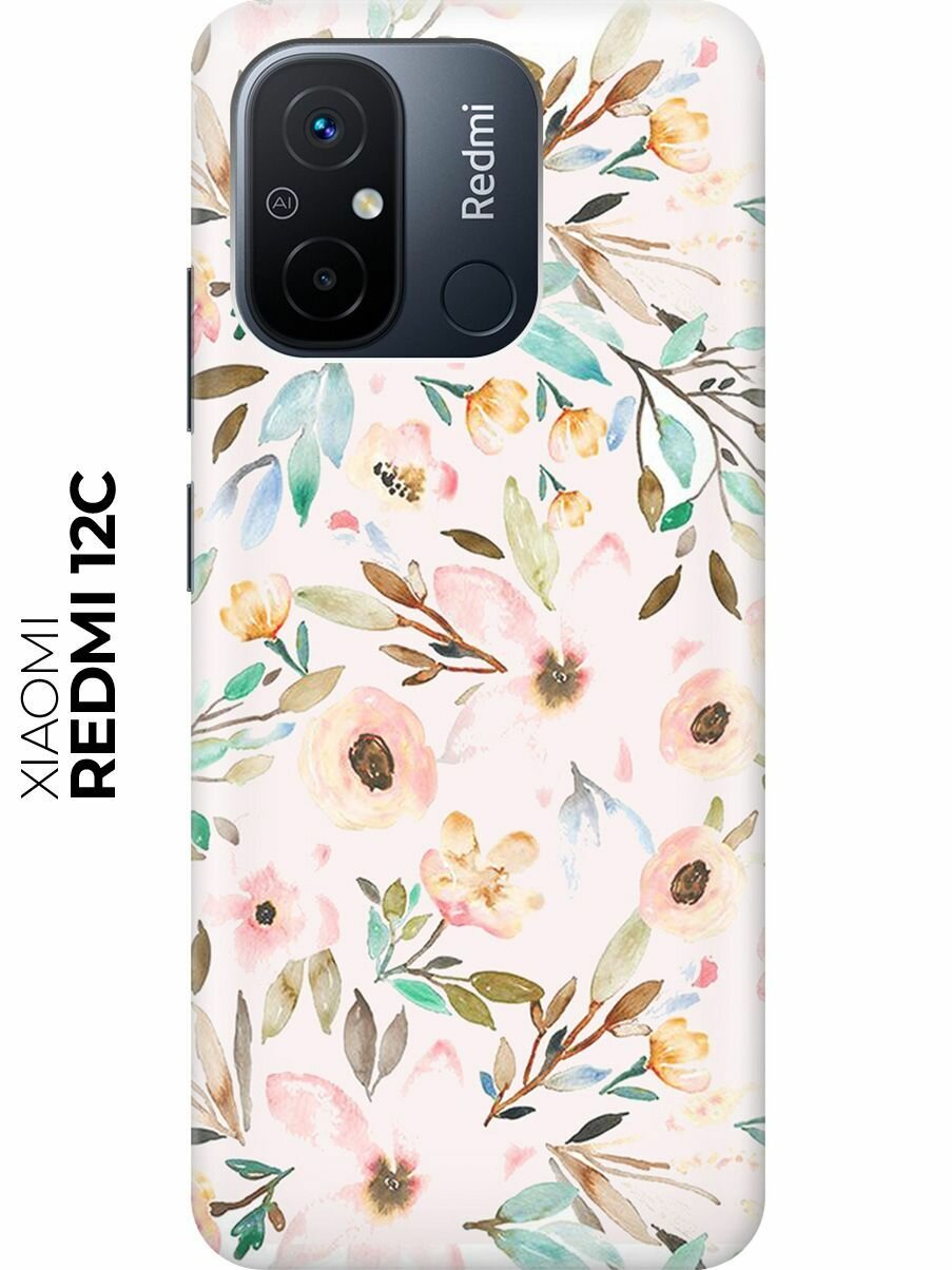 Силиконовый чехол Розовая нежность на Xiaomi Redmi 12C / Сяоми Редми 12С