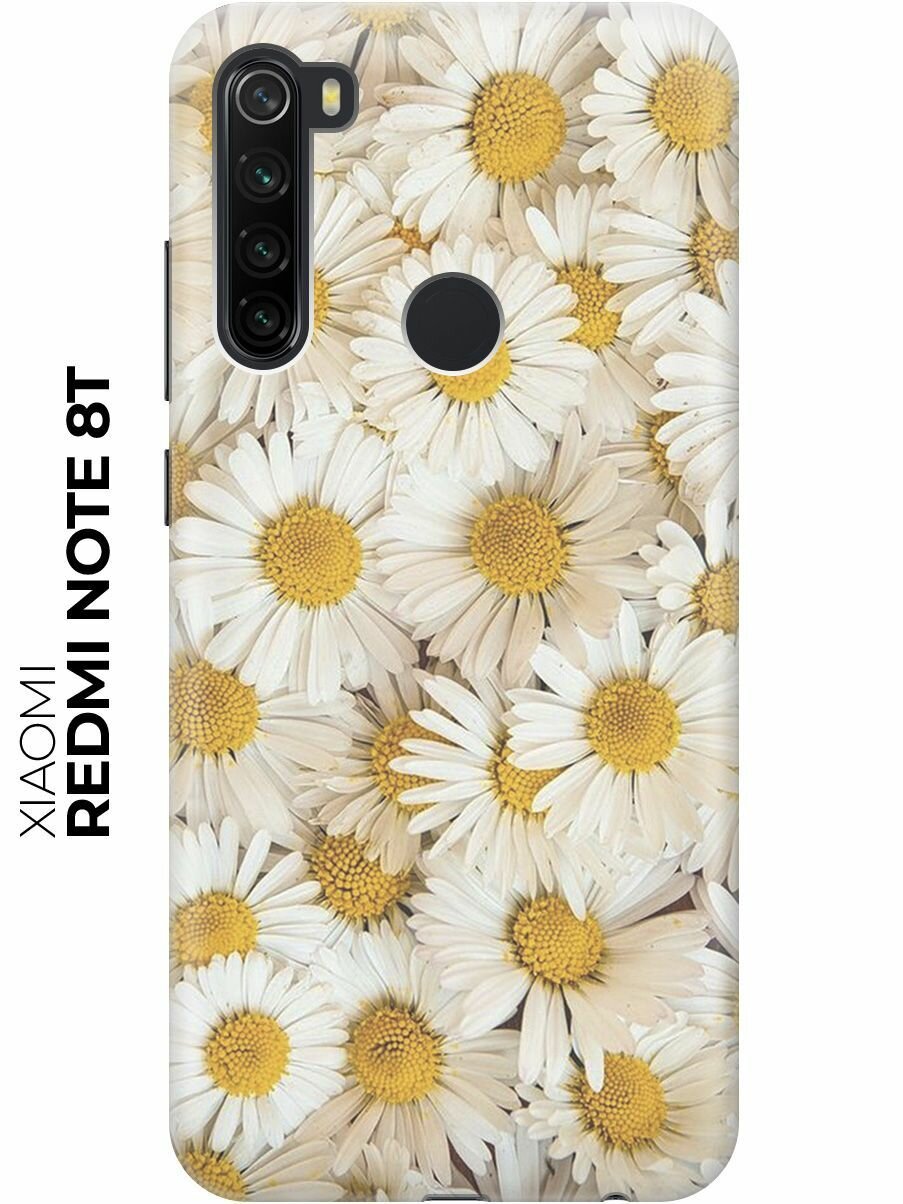 Силиконовый чехол Много ромашек на Xiaomi Redmi Note 8T / Сяоми Редми Ноут 8Т