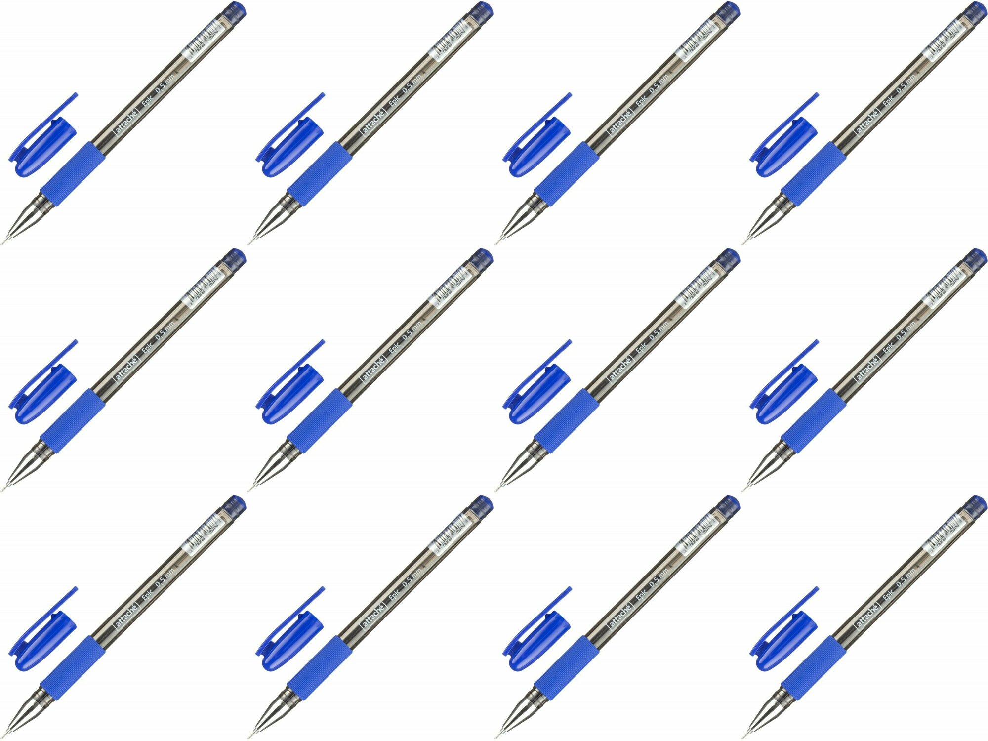 Attache Ручка гелевая неавтоматическая Epic, синий, 12 шт