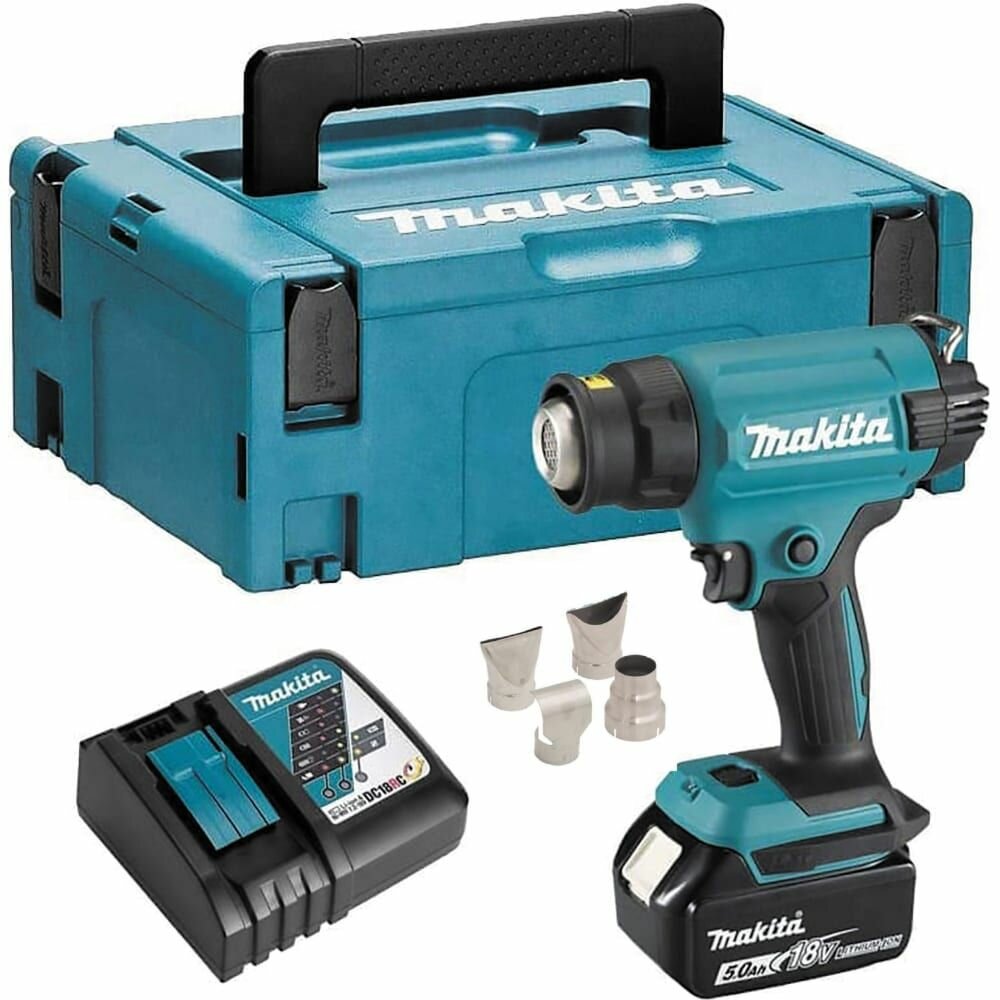 Аккумуляторный тепловой пистолет (фен) Makita DHG181RT1J