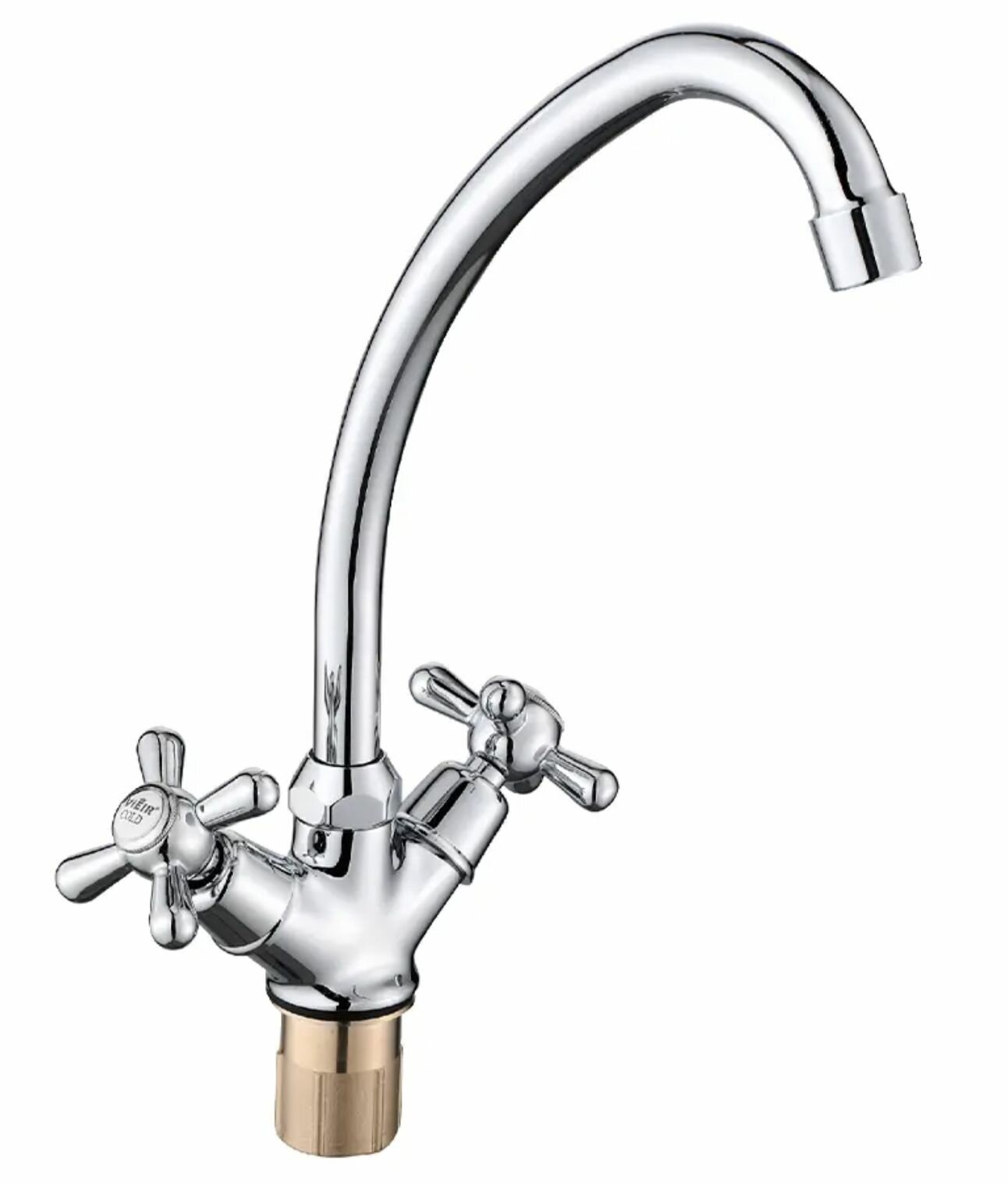 VIEIR V12 BALTEA cмеситель для кухни, с маховиками, хром