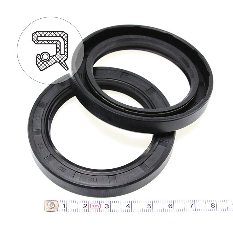 Манжета армированная (Сальник) 52х72х10 (тип 2 / TC) 70NBR (упаковка 2 шт.)