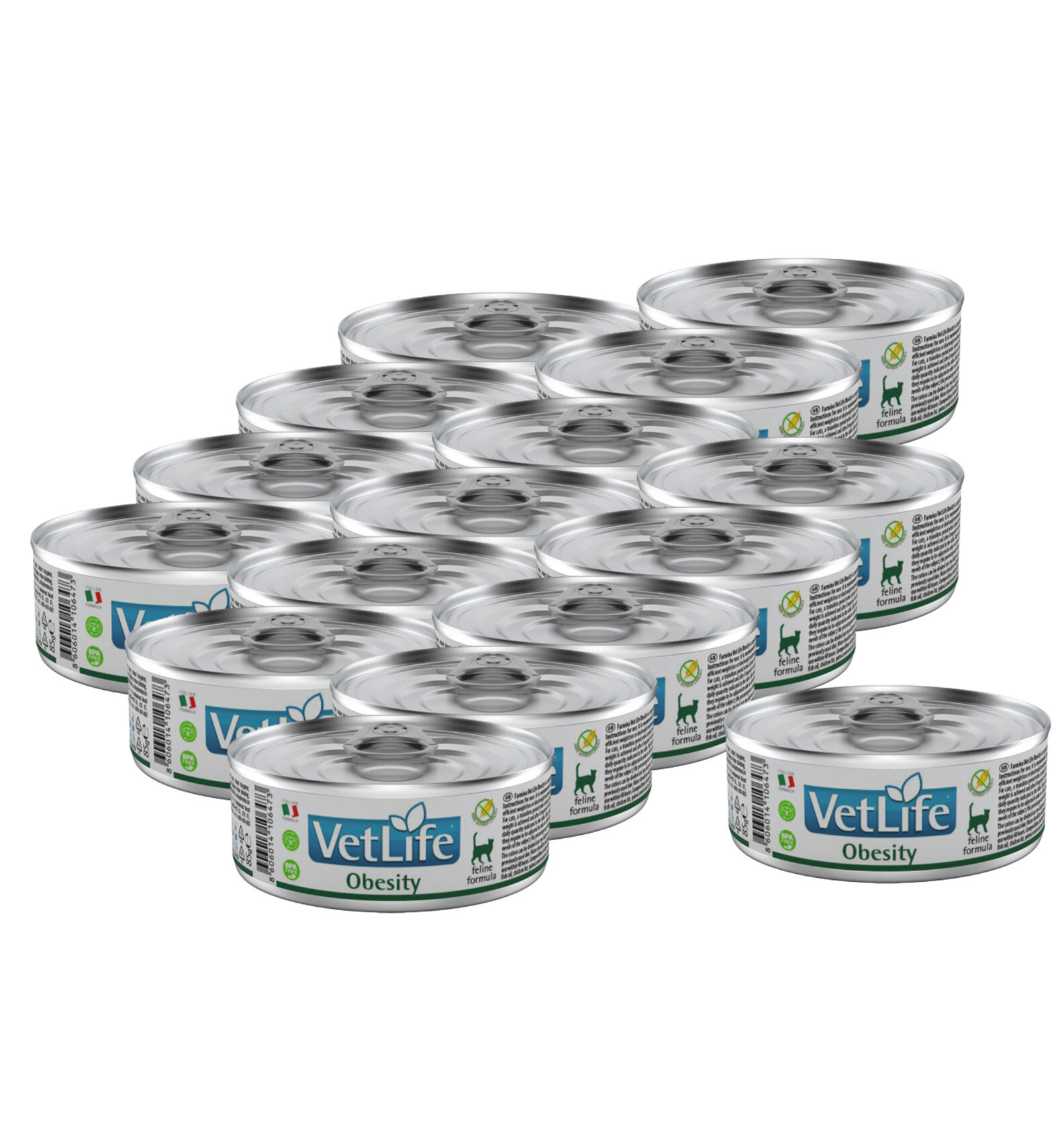 VET LIFE паштет для кошек обесити 0,085 кг х 16 шт.