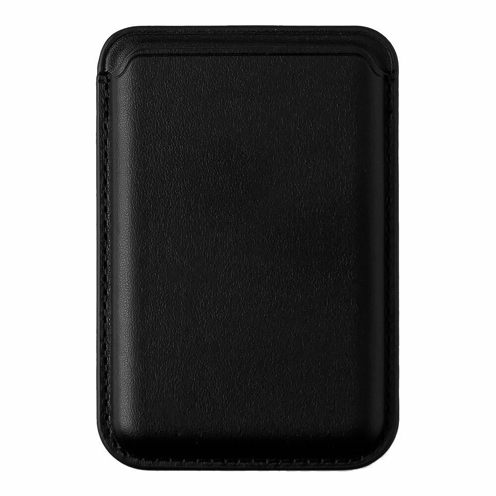 Чехол-бумажник для телефона Apple iPhone, MagSafe, магнитный, кожаный, черный