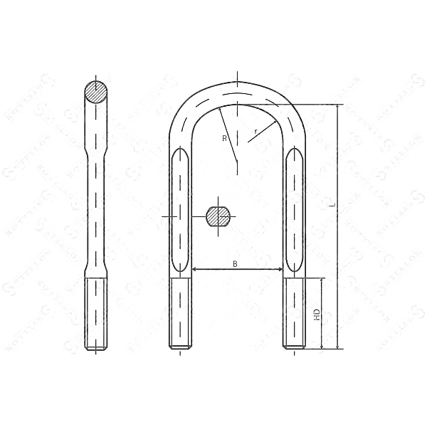 STELLOX 84-54097-SX (0000013777 / 0000017227 / 00191032) стремянка с гайкой 101 / 125xm24x3x280-u \bpw