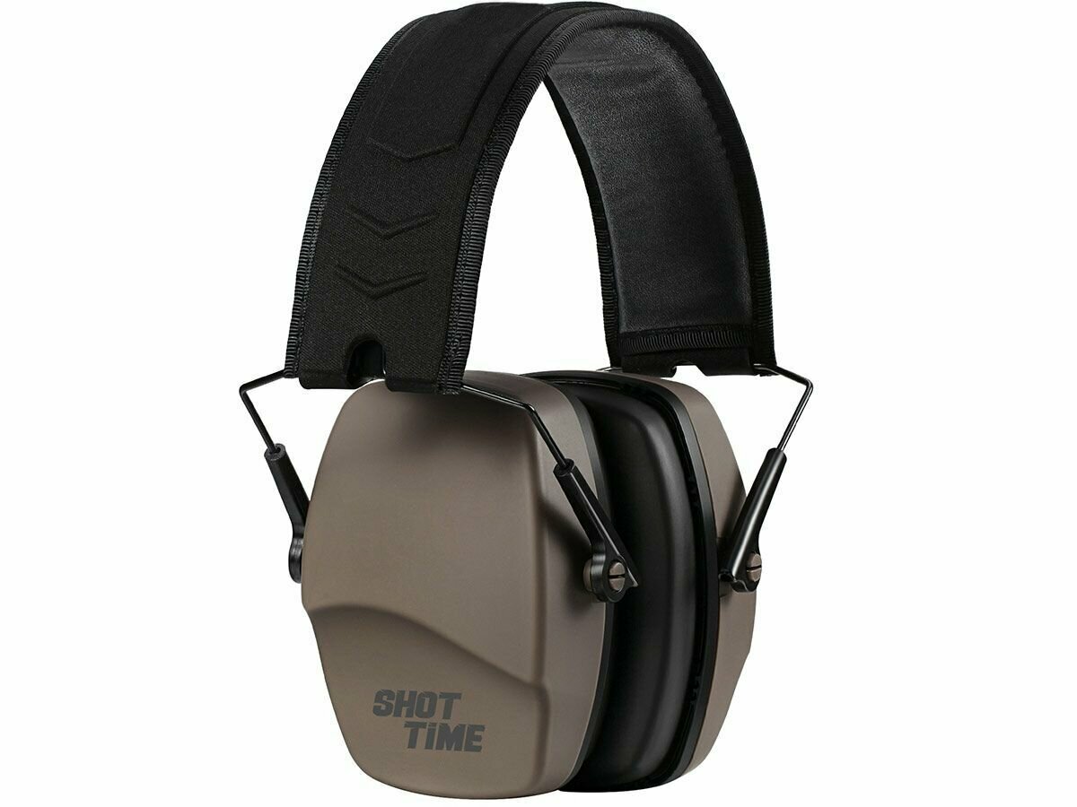 Наушники противошумные ShotTime Est-P-16T, NRR 25 дБ, шумоподавление, складные, коричневые