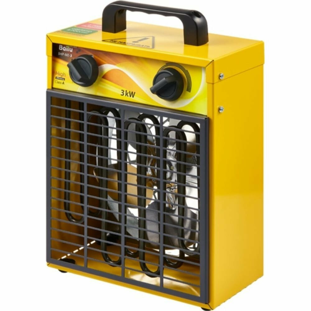 Электрическая тепловая пушка Ballu BHP-ME-3, мощность 3 кВт, эффективный обогрев помещений до 35 м²