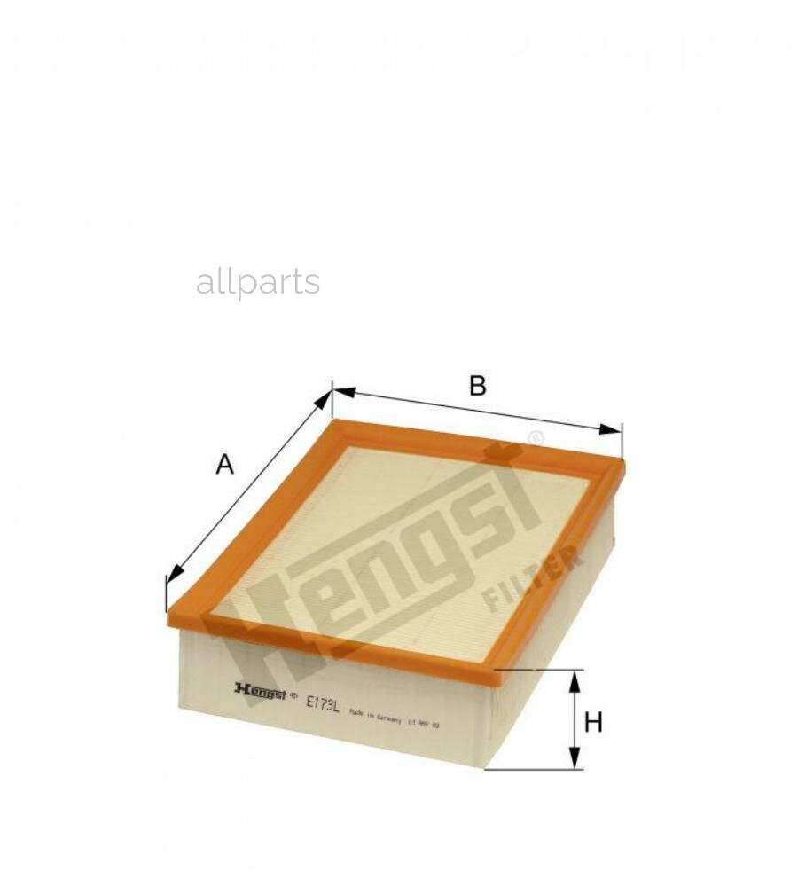 HENGST FILTER E173L Фильтр возд. BMW 3,5-серии E36, E46, E39