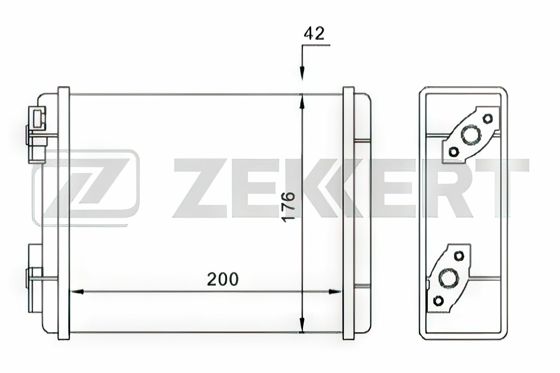 Радиатор отопителя Lada 2101-2104 70- 2105 80- 2106 80- 2107 70- Niva 77- Оkа 88- Zekkert арт. mk-5109