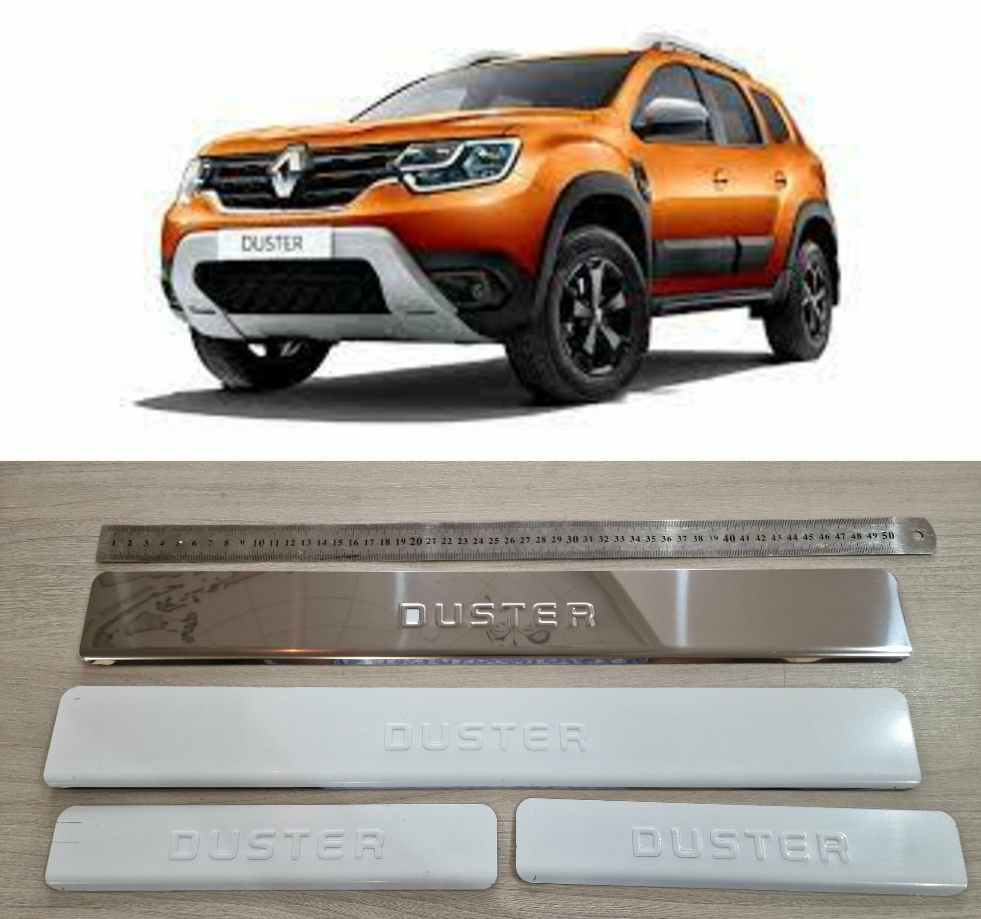 Накладки на пороги RENAULT Duster 2021-