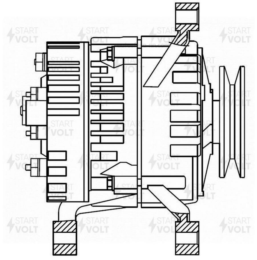 STARTVOLT LG0353 Генератор ПАЗ-3205 дв. ЗМЗ-5234.10 120A (STARTVOLT)