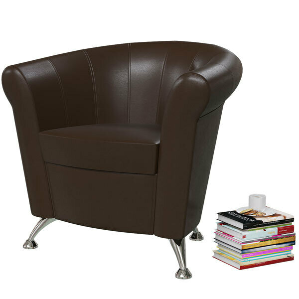 Банкетка 6-5116 Лагуна Малая, тёмно-коричневая искусственная кожа (тёмно-коричневый БАШ)