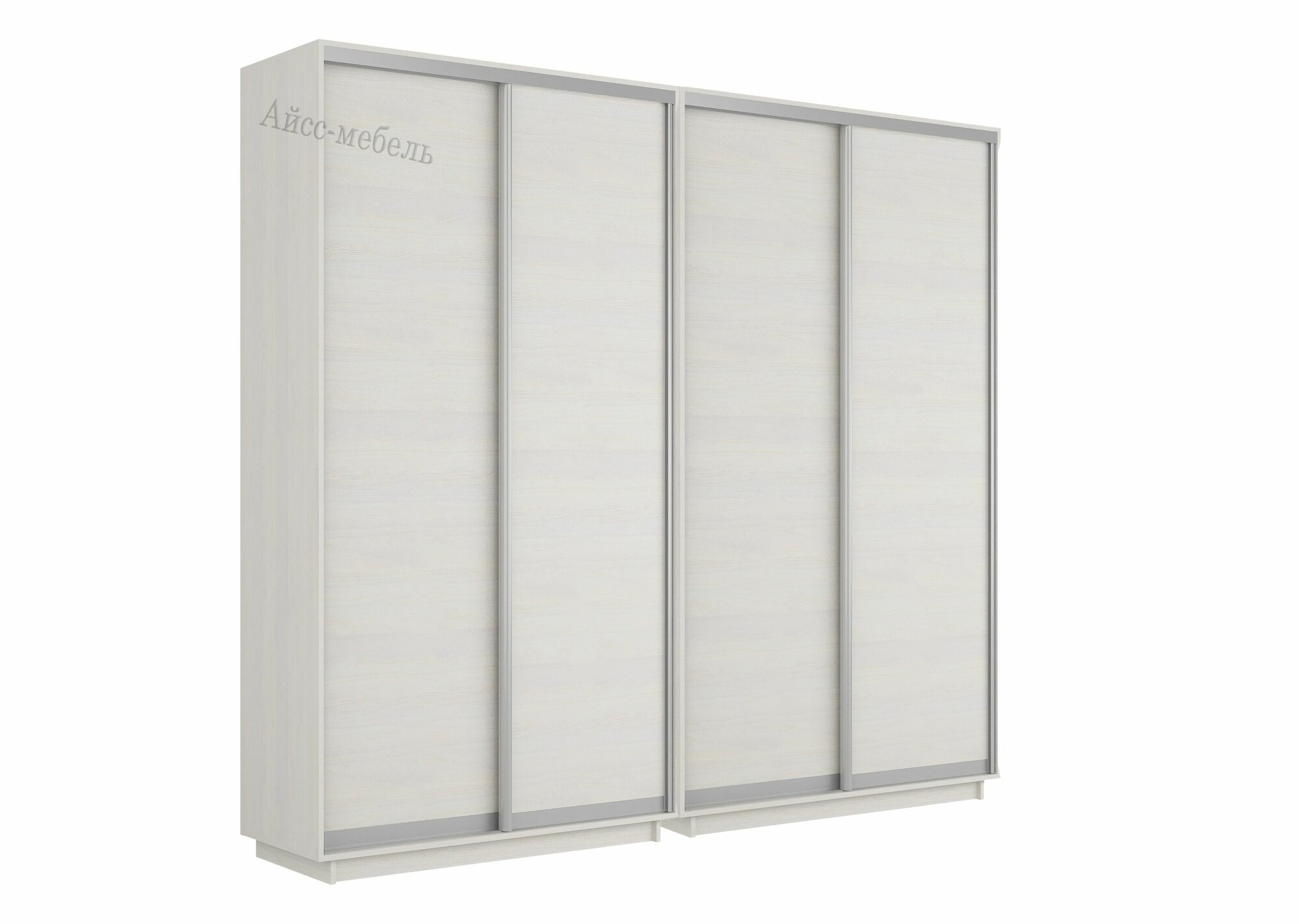 Система из двух шкафов-купе 2,4 Экспресс 4-х дверный 240 х 220 х 60 ЛДСП Ясень анкор светлый