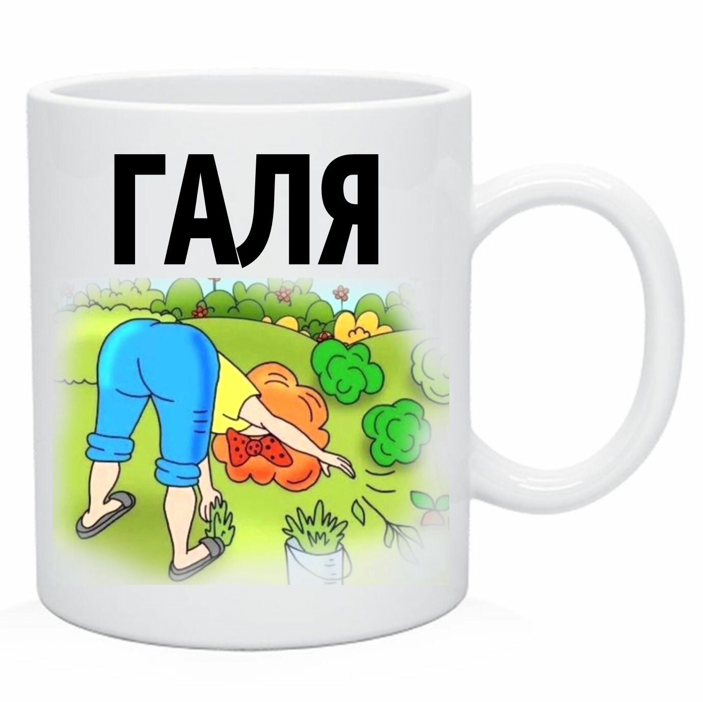 Кружка с именем дачница галя