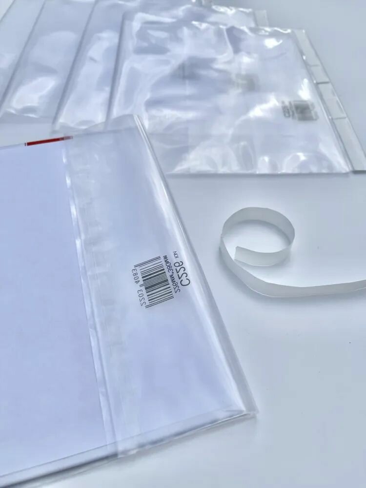 Обложки для учебников А5, рабочих тетрадей "Школа России" (плотные, прозрачные, универсальные) с липким краем, 100 мкм, 22,6 см * 38 см, набор 5 штук