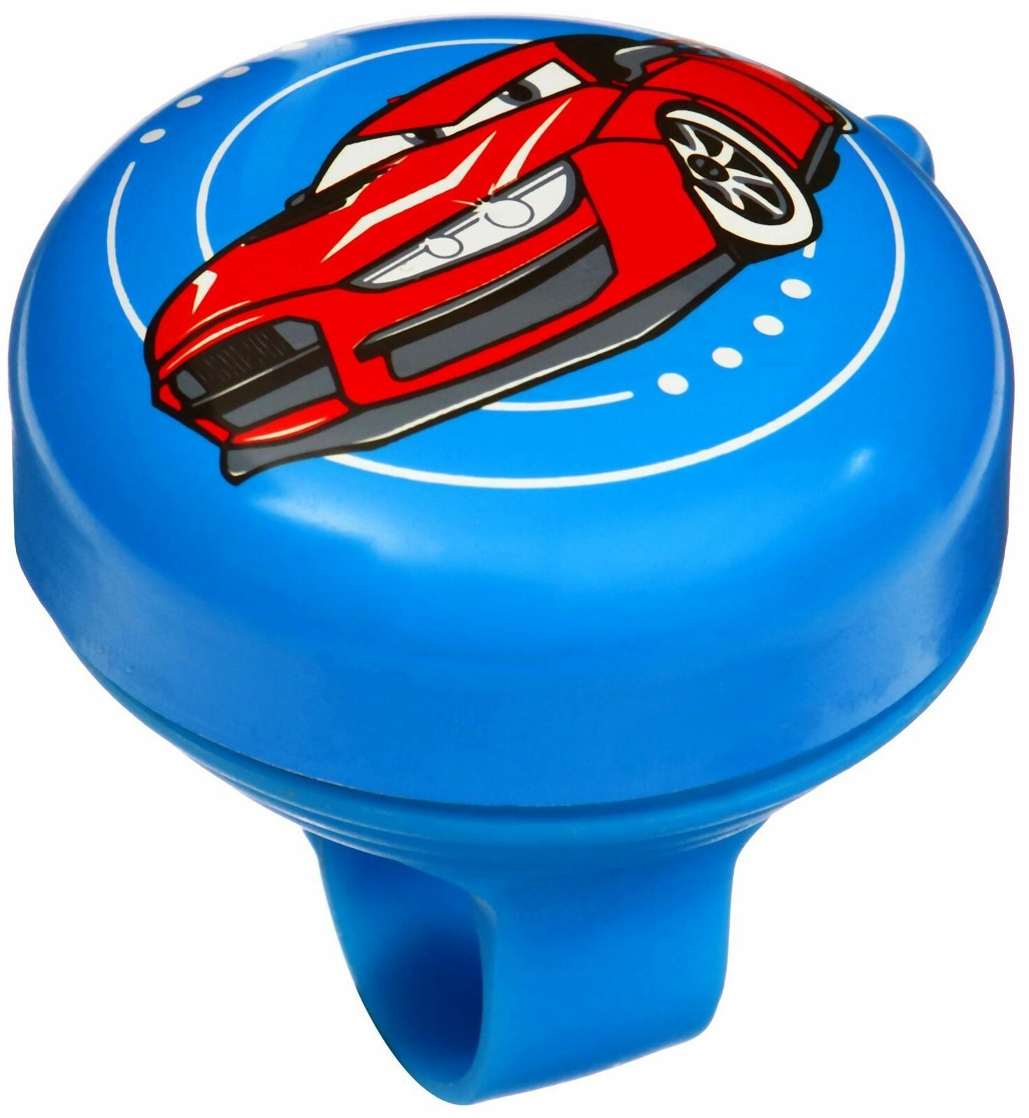 Механический звонок GRAFFITI "Машинка" для детских велосипедов, самокатов, электросамокатов, колясок, беговелов, металлический велозвонок на руль, громкий звуковой сигнал