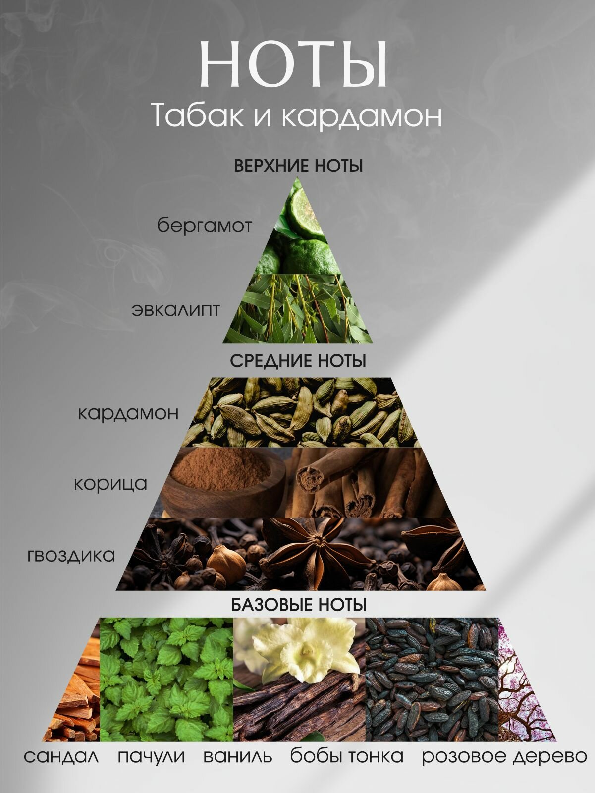 Ароматическая свеча MIRASTRO HOME "Табак и кардамон", ручная работа, в стеклянном подсвечнике — фото 1