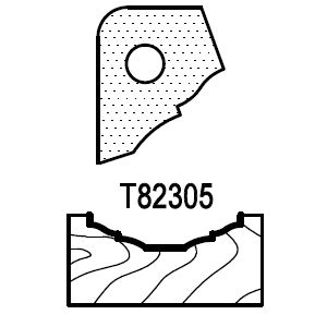 Нож профильный для фасадов (T82305) для 1473231212 Rotis 744. T82305