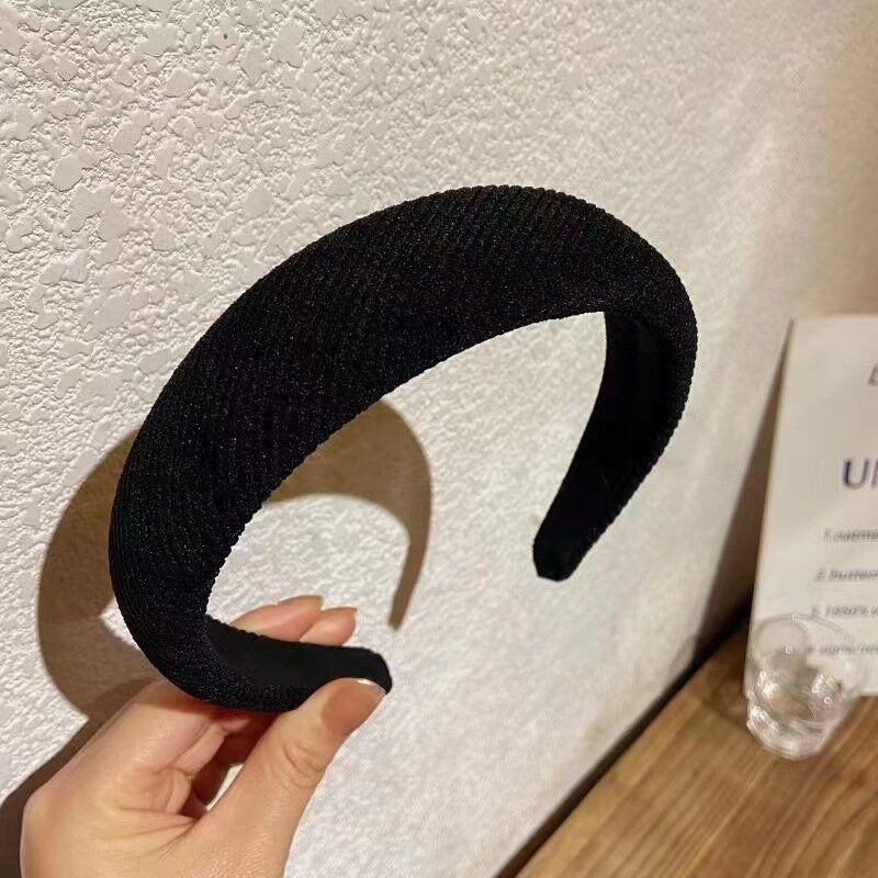 Ободок чёрный в рубчик