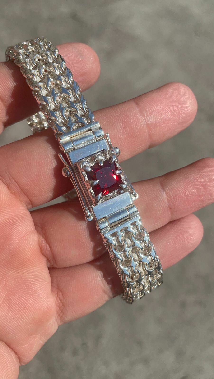 Браслет, серебро, 925 проба, фианит