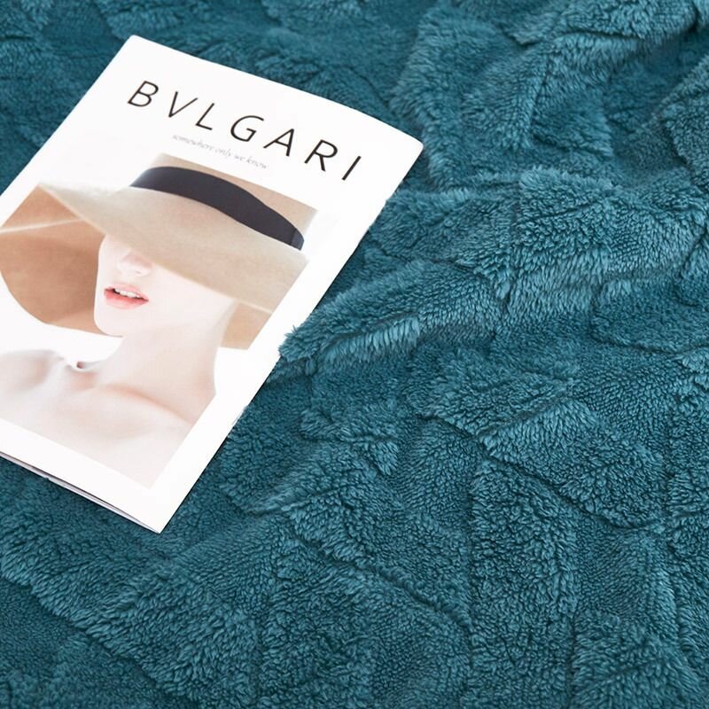 Плед-одеяло Shag Patchwork Flannel Plaid Blanket Bedding — фото 1
