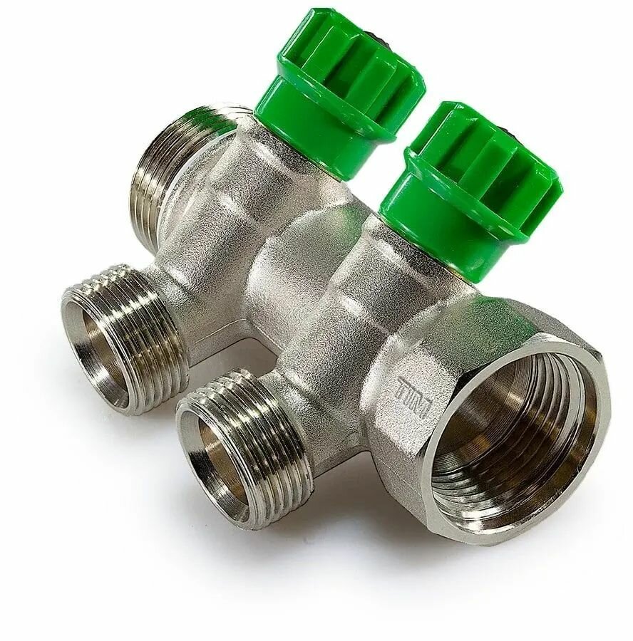 Коллектор регулирующий под 45 , 3/4"г/ш х 16 мм цанга - 2 отвода