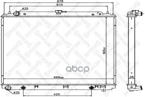 Радиатор системы охлаждения АКПП Stellox арт. 10-25420-SX