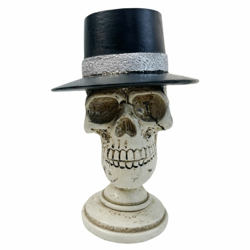 Камуфляжный череп из смолы для декора на Хэллоуин, - череп в капюшоне