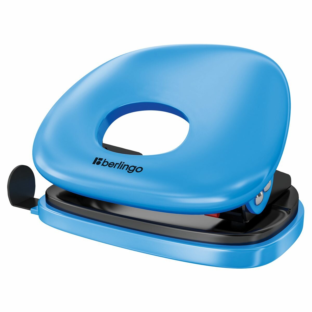 Дырокол Berlingo Round, до 20 листов, пластик, голубой (DDp_20102)