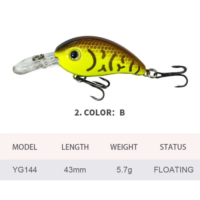 Stream Decoy микро воблер 4,3 см 5,7 г Светло-желтый, B